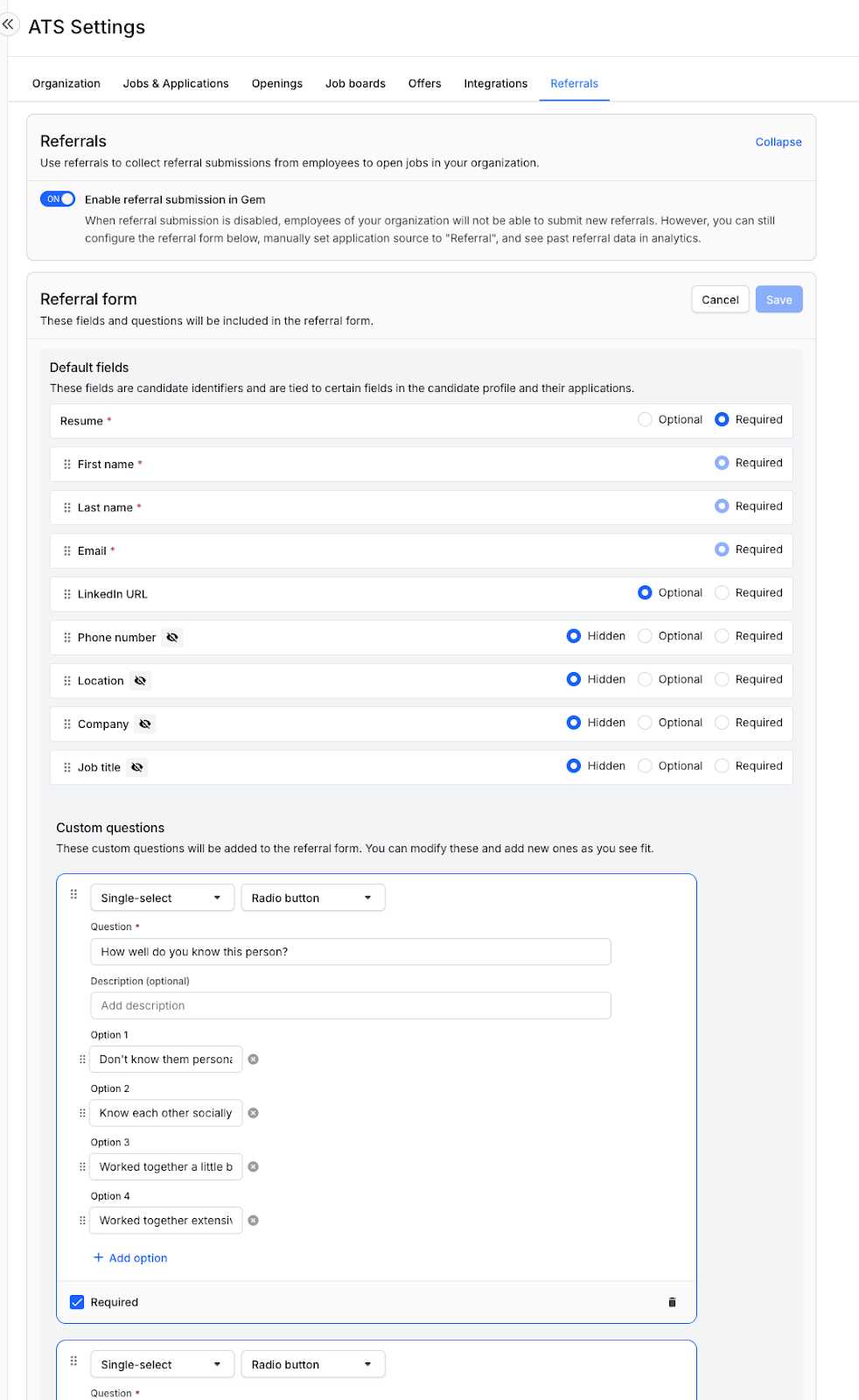 Gem ATS: Referrals – Gem