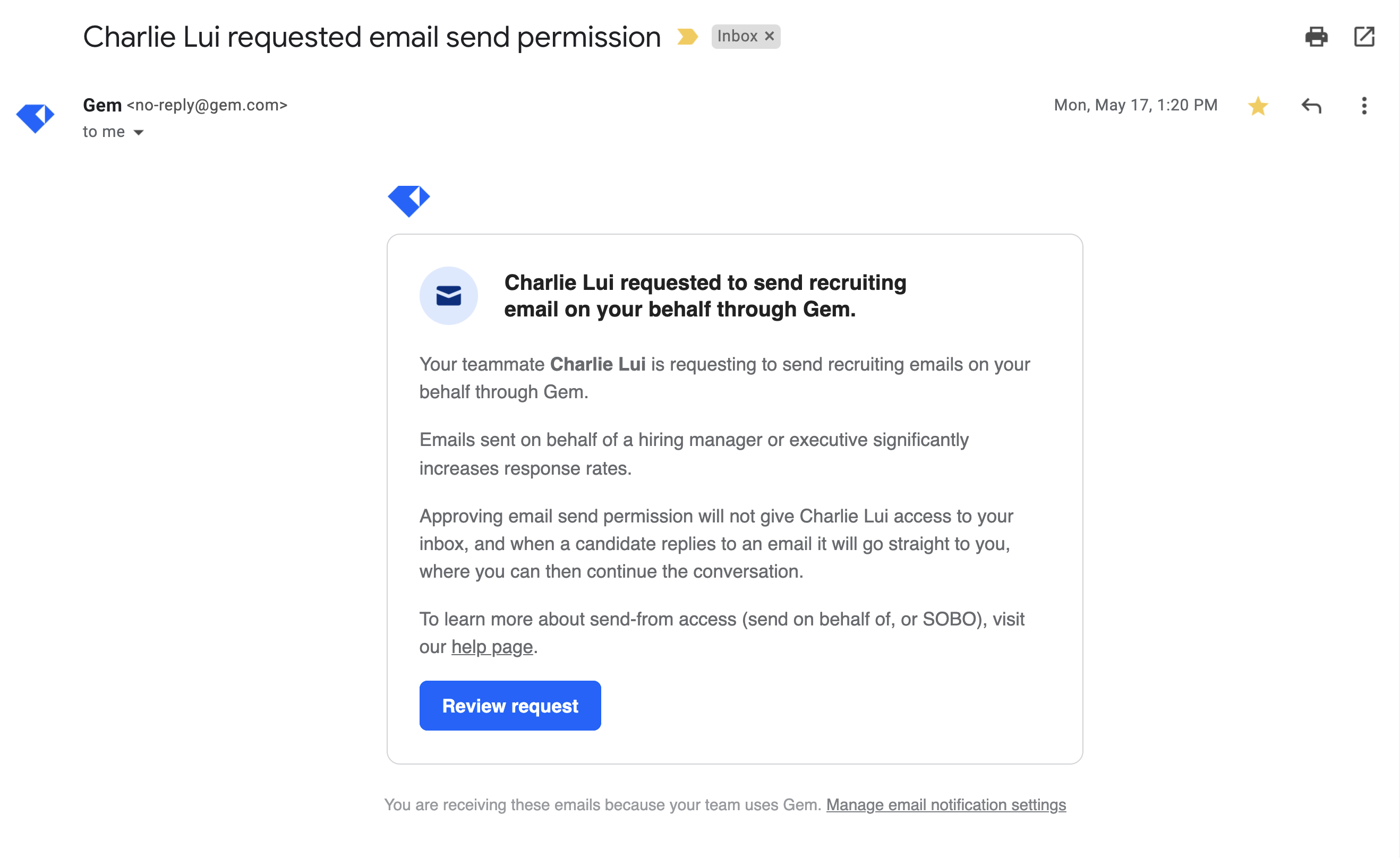 Sending Email On Behalf Of SOBO Gem
